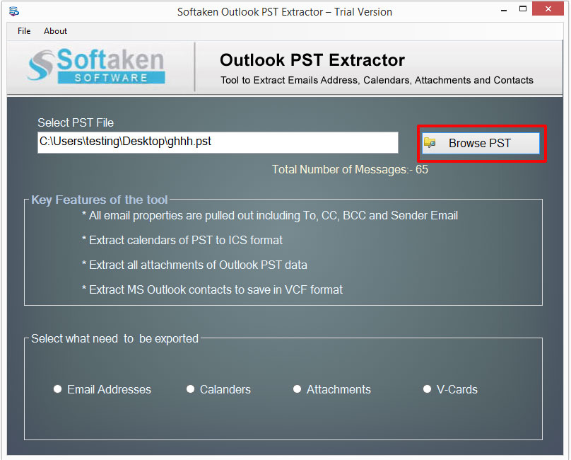 Outlook PST Extractor Extract Outlook Attachments Emails Contacts